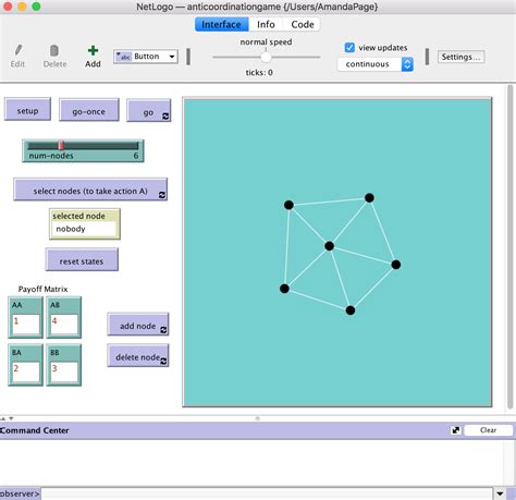 Anti Coordination Game By Amanda Page And Darin England Model Id 6408 Netlogo Modeling Commons