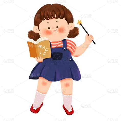 手绘 小女孩元素