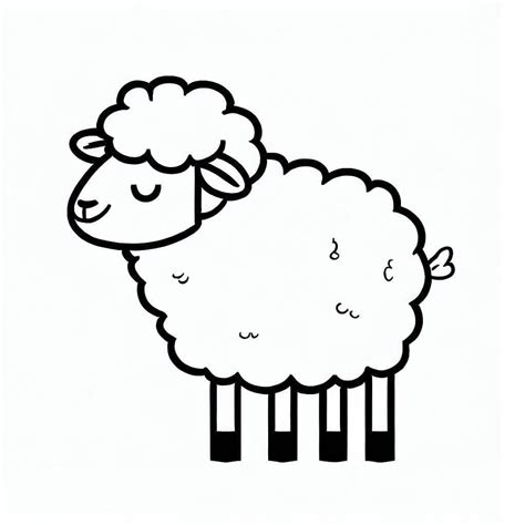 ภาพระบายสีการ์ตูนแกะยิ้ม ดาวน์โหลด พิมพ์ หรือระบายสีออนไลน์ได้ฟรี