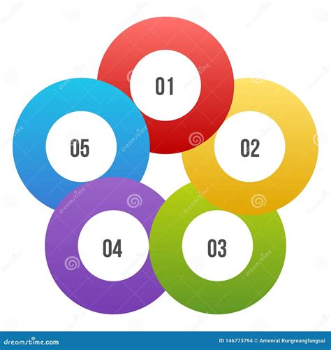 Circle Chart Circle Infographic Or Circular Diagram Stock Vector