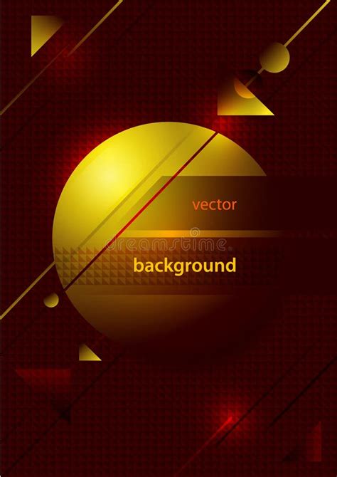 Geometric Abstraction On A Red Background Stock Illustration Illustration Of Designed Artwork