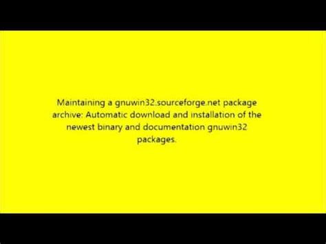 What Is Automated Gnuwin32 Download Tool Software YouTube