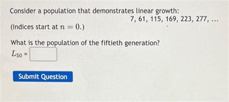 Solved Consider A Population That Demonstrates Linear Chegg Com