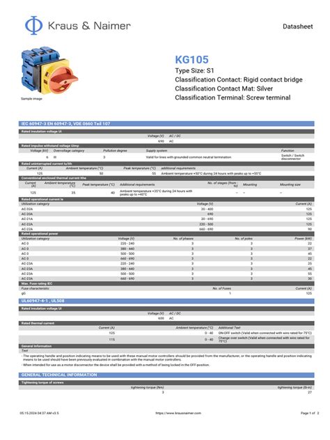 Kg105 En Pdf Fuse Electrical Electrical Wiring