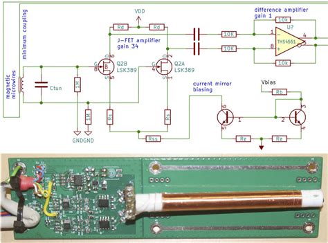 Simplified Schematics Of Pickup Coil Input Stage Top And A Photo Of Download Scientific