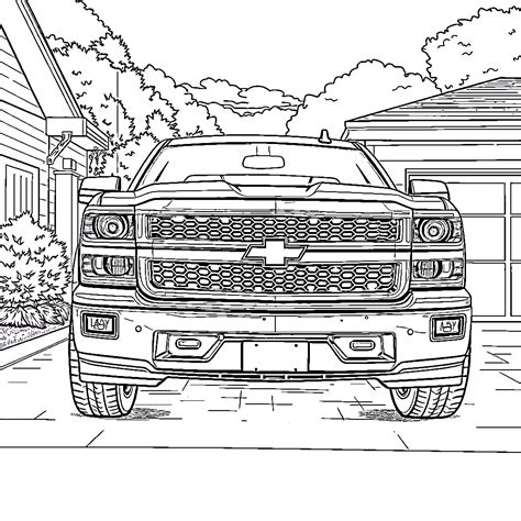 Best Chevy Silverado Coloring Pages Free Printable Pdf