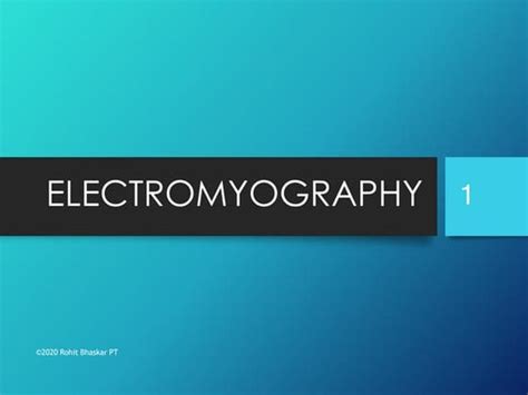 Electromyography Pdf