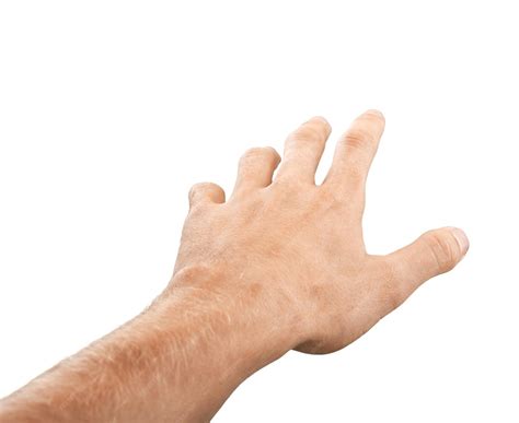 Premium Photo Male Hand Reaching Reaching Forward Isolated On White