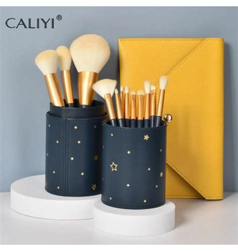 Caliyi 여자 메이크업 브러쉬 세트 키트 내추럴 파운데이션 파우더 컨투어 아이섀도우 립 도구 12 261 티몬