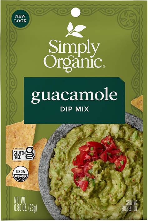 Simply Organic Dip Mix Guacamole 08 Oz 2 Pc Grocery
