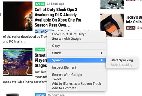Speak Selected Text On Mac Os X How To