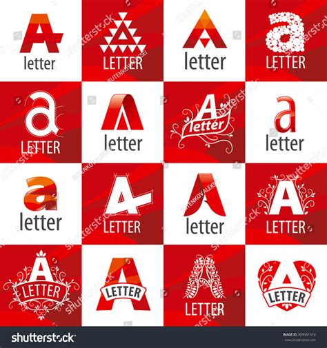 Large Set Vector Logos Letter Stock Vector Royalty Free 309091310