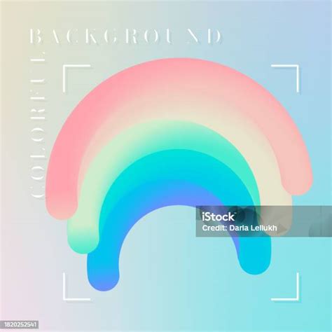 장식적인 성분을 가진 무지개 부피 측정 모양을 가진 다채로운 홀로그램 그라데이션 추상 배경 현대 벡터 일러스트 레이 션입니다 그라디언트 메쉬 복고풍 스타일 소셜 미디어