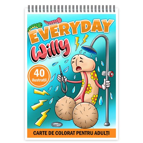 Забавна антистрес книга за оцветяване за възрастни 40 илюстрации с пениси 86 страници Emag Bg