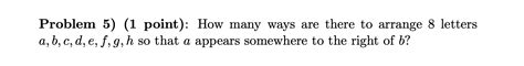 Solved Problem 5 1 Point How Many Ways Are There To