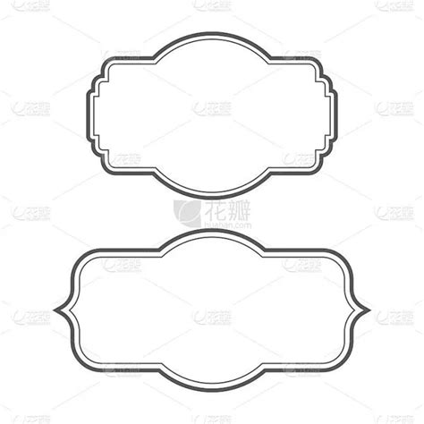 复古框架图标模板向量素材 花瓣网
