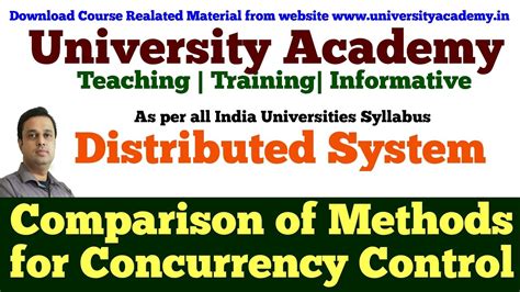 Ds36comparison Of Methods For Concurrency Control Optimistic Concurrency Control Timestamp