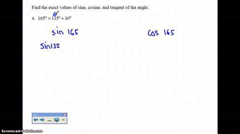 Sum And Difference Formulas YouTube