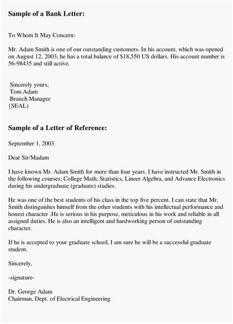 Bank Employee Recommendation Letter Main Image Inheritance Letter