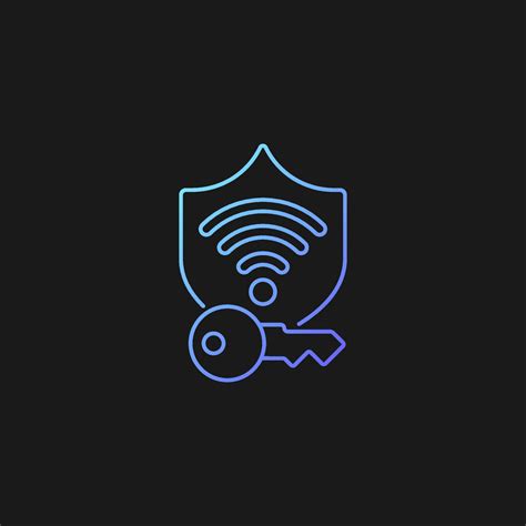 Protected Wifi Password Gradient Vector Icon For Dark Theme Internet Safety Secure Connection