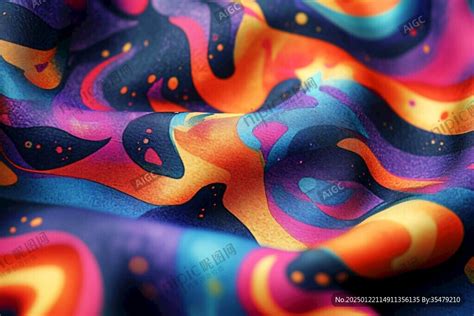 Ai创作图渐变图案印花面料 肌理彩色流体 流体花纹背景 数码印花面料 渐变数码印花 3d印花旋涡背景 炫彩仿布料花纹 幻彩朦胧线条花纹布 数码印花布料 数码印花服装面料 3d抽象连续凹凸肌理