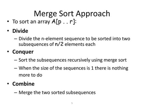 Merge Sort And Quick Sort Pptx