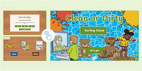 Clean Or Dirty Interactive Sorting Game