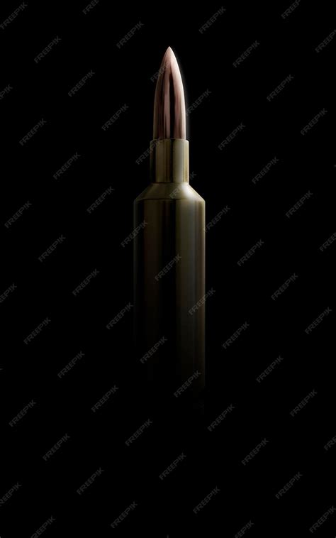 Premium Photo Bullets On A Black Shadow Background 3d Render