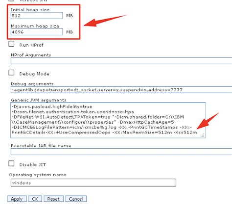 Development Tips Tricks Configure Ibm Websphere Application Server Heap Size