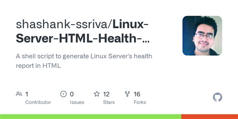 Github Shashank Ssrivalinux Server Html Health Report Using Shell