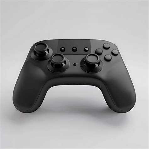 Game Controller 3d Render With Modern Design And Black Color Creative Object On Clean Background