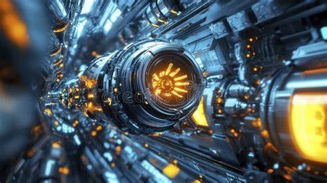 Futuristic Spacecraft Launching High Above Earth Sci Fi Concept Space