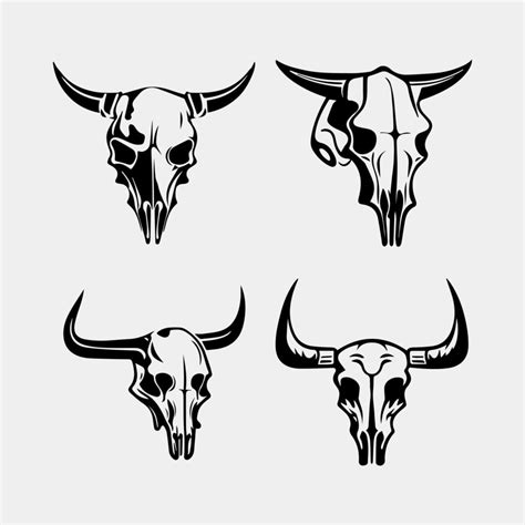 Set Of Cow Skull Vector Design Idea Symbol Logo 22192106 Vector Art