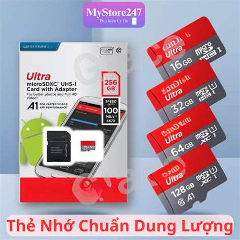 Thẻ Nhớ Điện Thoại Máy Ảnh 4gb 8gb 16gb 32gb 64gb 128gb Kèm Vỏ Thẻ
