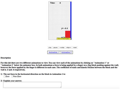 Solved Time V 86 End Of Animation Play Pause Reset