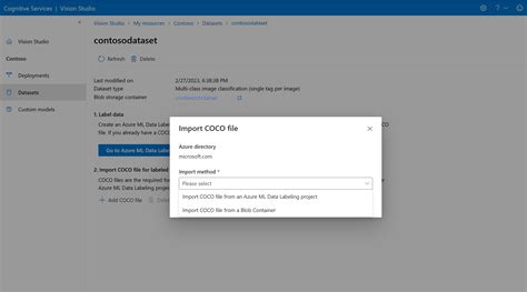 创建自定义图像分析模型 Azure Ai Services Microsoft Learn