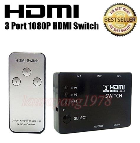 3 Port Hdmi Switch Hub With Remote Control Sk It Solutions