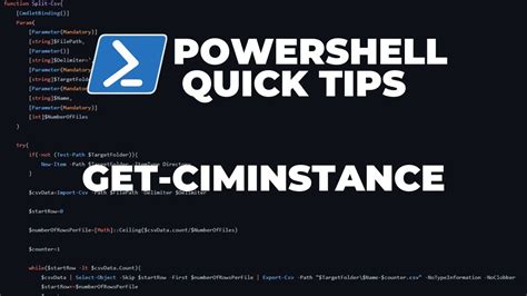Powershell Quick Tips Get Ciminstance Youtube