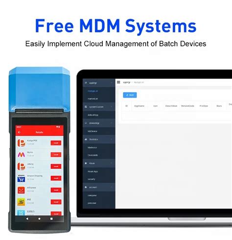 Best Manufactures H10c Mobile Handheld Android Pos System Terminal Touch Screen Pos With Printer