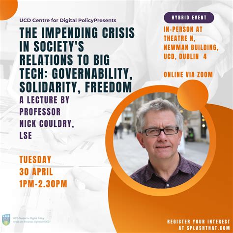 Ucd Centre For Digital Policy On Linkedin Taking Place Tomorrow ⬇ The