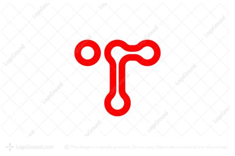 Abstract Red Letter T Logo