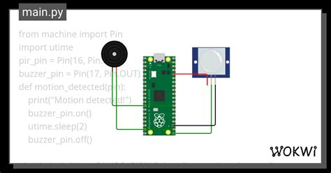 Motion Detect Using Pir Sensor Wokwi Esp32 Stm32 Arduino Simulator