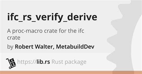 Ifcrsverifyderive — Rust Proc Macro Helper Librs
