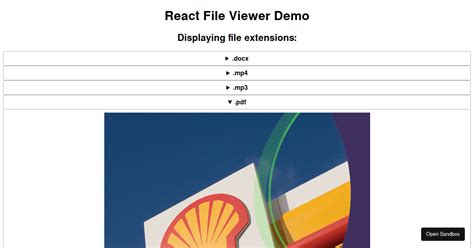 React File Viewer Examples Codesandbox
