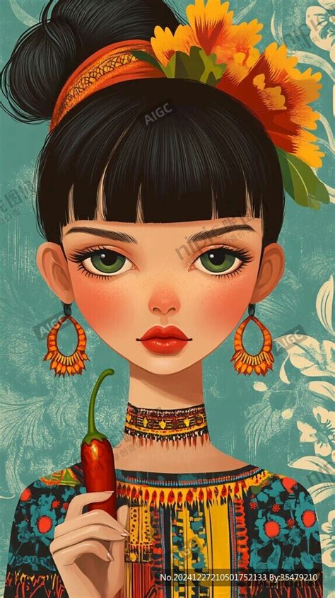 Ai创作图民族女孩原创插画 彝族美女插画 民族女孩插画 手绘枸杞美女 新疆插画女孩 插画新疆女孩 羌族女孩插画 少数民族女孩插画 蜀椒插画 苗族女孩插画 新疆女孩插画 基诺族女孩插画 羌族特产