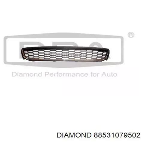 6R0853677A9B9 Diamond/DPA решетка бампера переднего центральная