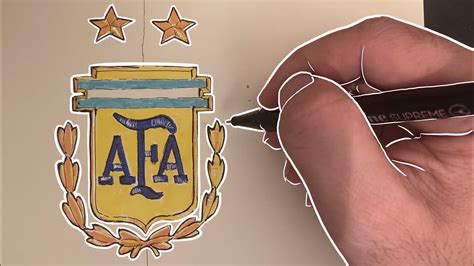 Cómo Dibujar El Escudo De La Selección Argentina Cómo Dibujar El Logo