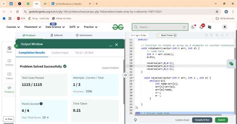 codingchallenge 160daysofcode geeksforgeeks dsa problemsolving