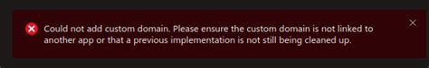 Static Web App Custom Domain Assigned To Deleted Web App Microsoft Qanda