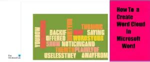 How To Create A Word Cloud In Microsoft Word